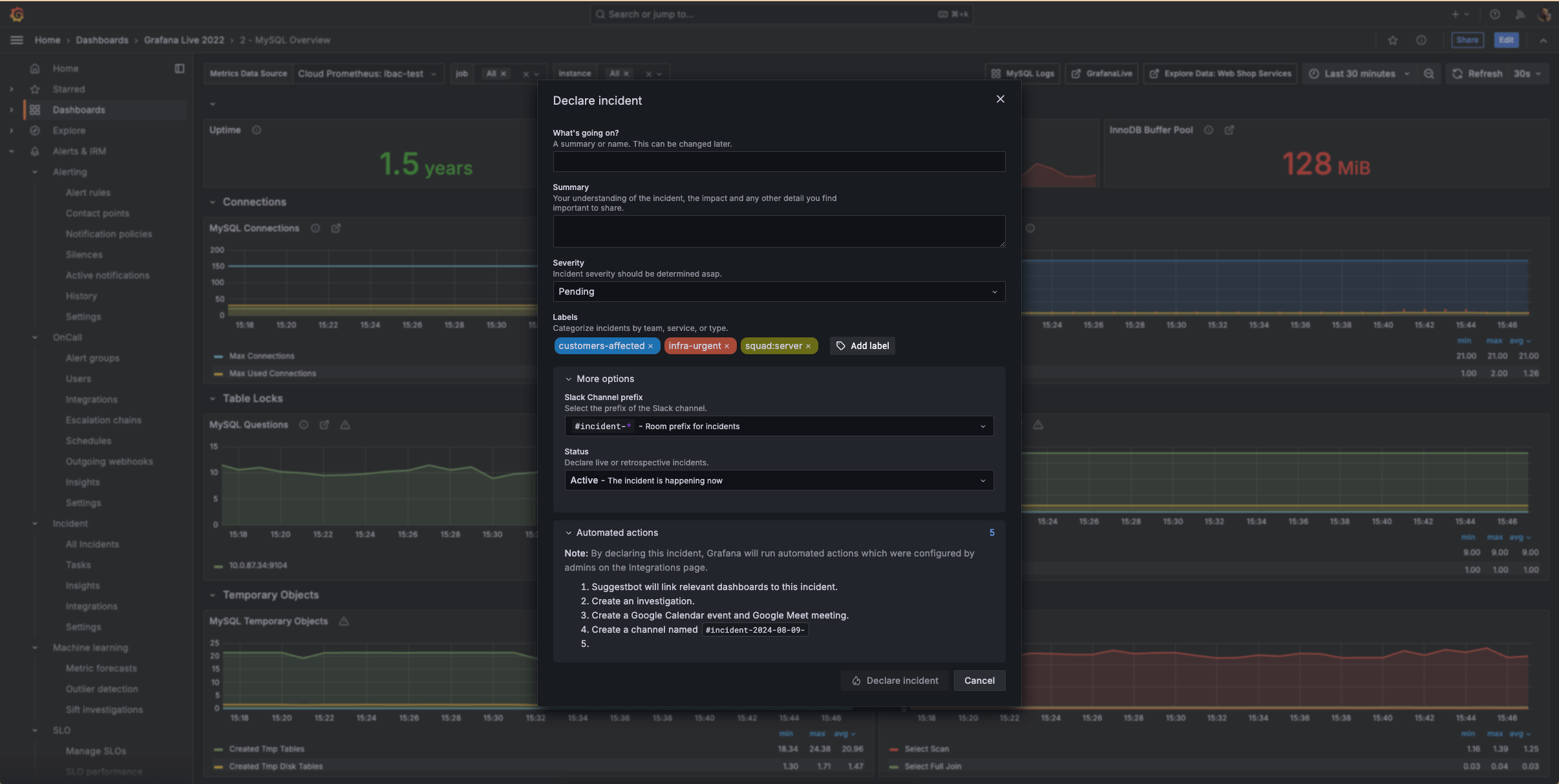 事件响应与管理 | Grafana IRM - Grafana 可观测平台